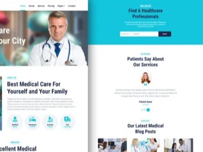 complete responsive hospital website create by win coder